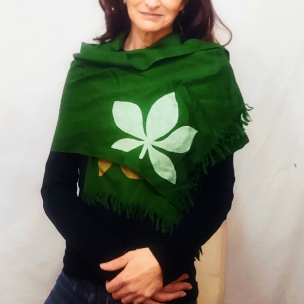 New Collectible Judy Ross Floral Applique Green Fring… - Gem